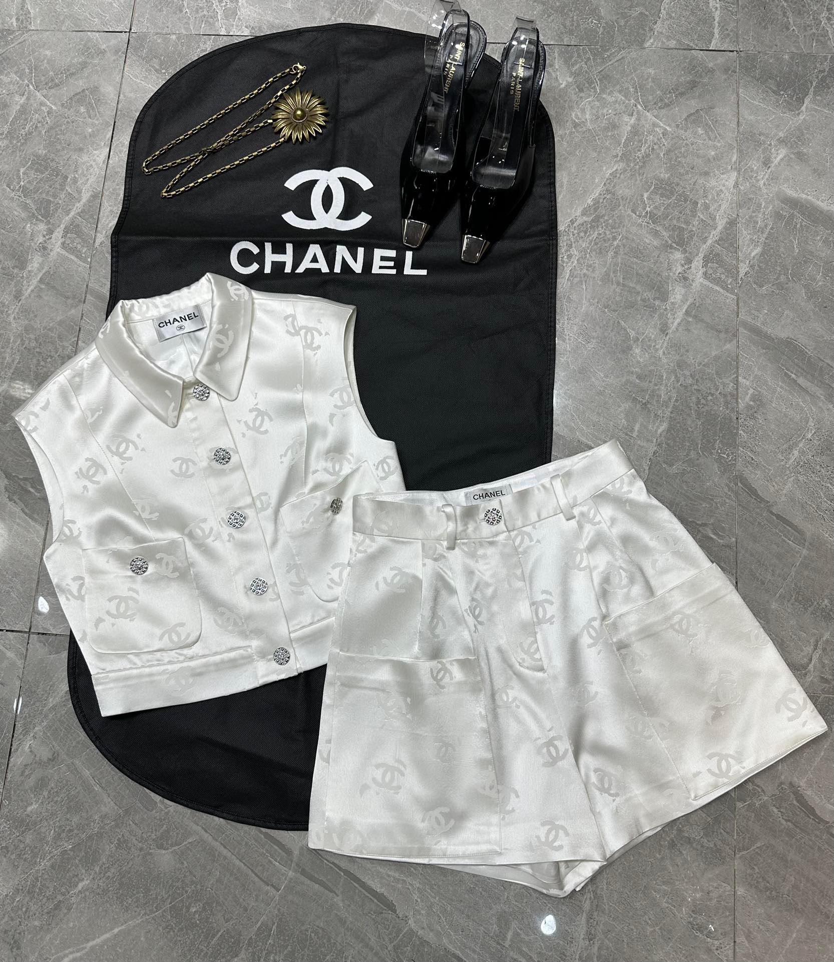 Channel Vest & Shorts Set – Paristore