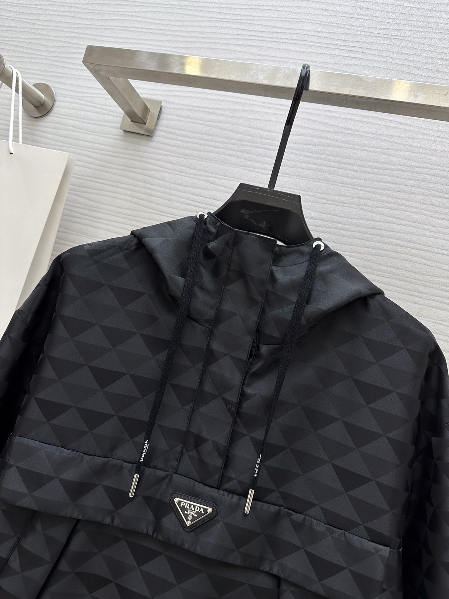 Prada Letter Logo Hooded Half-zippered Jacket – Paristore