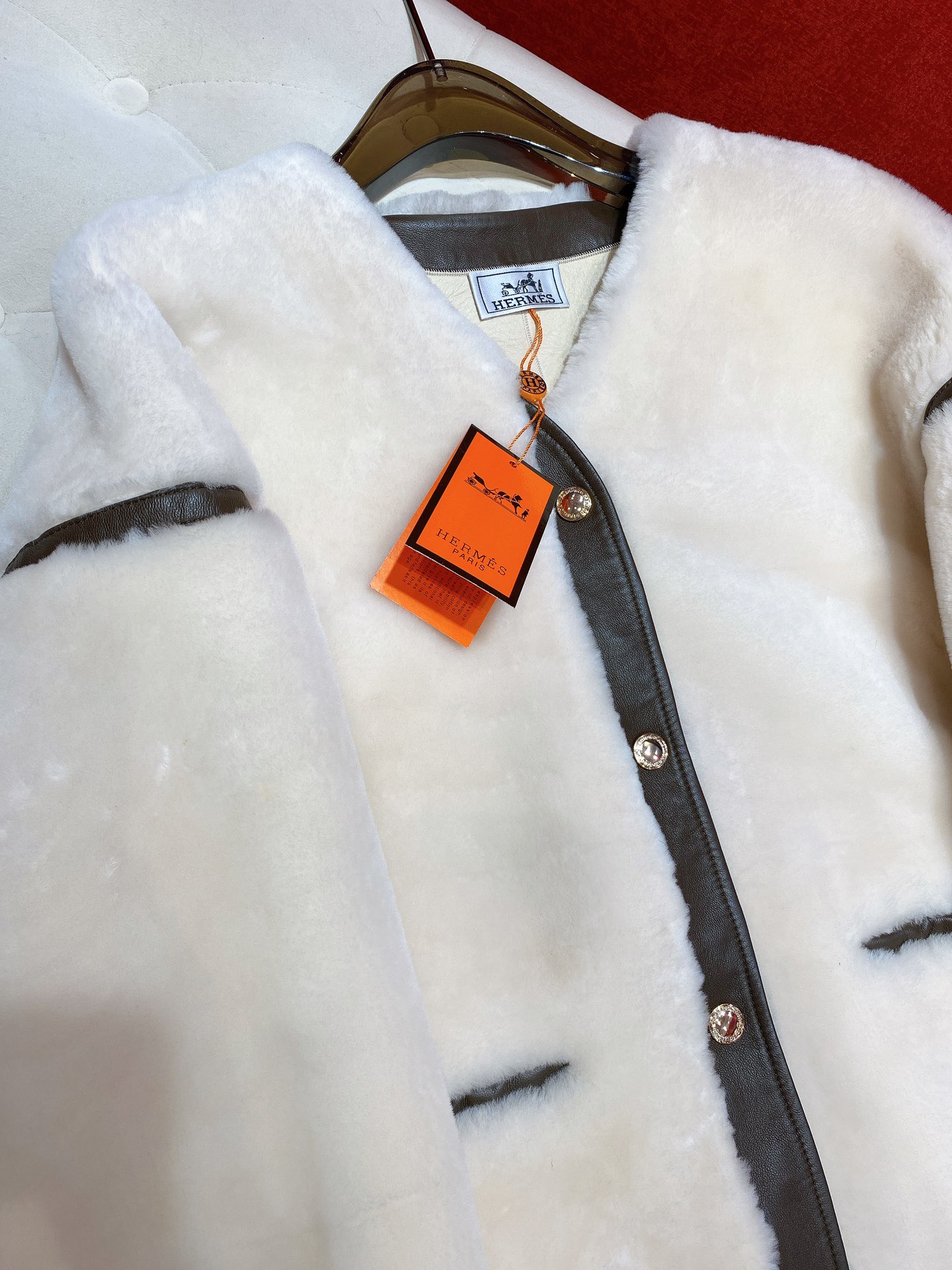 Hermes Short White Fur Coat – Paristore