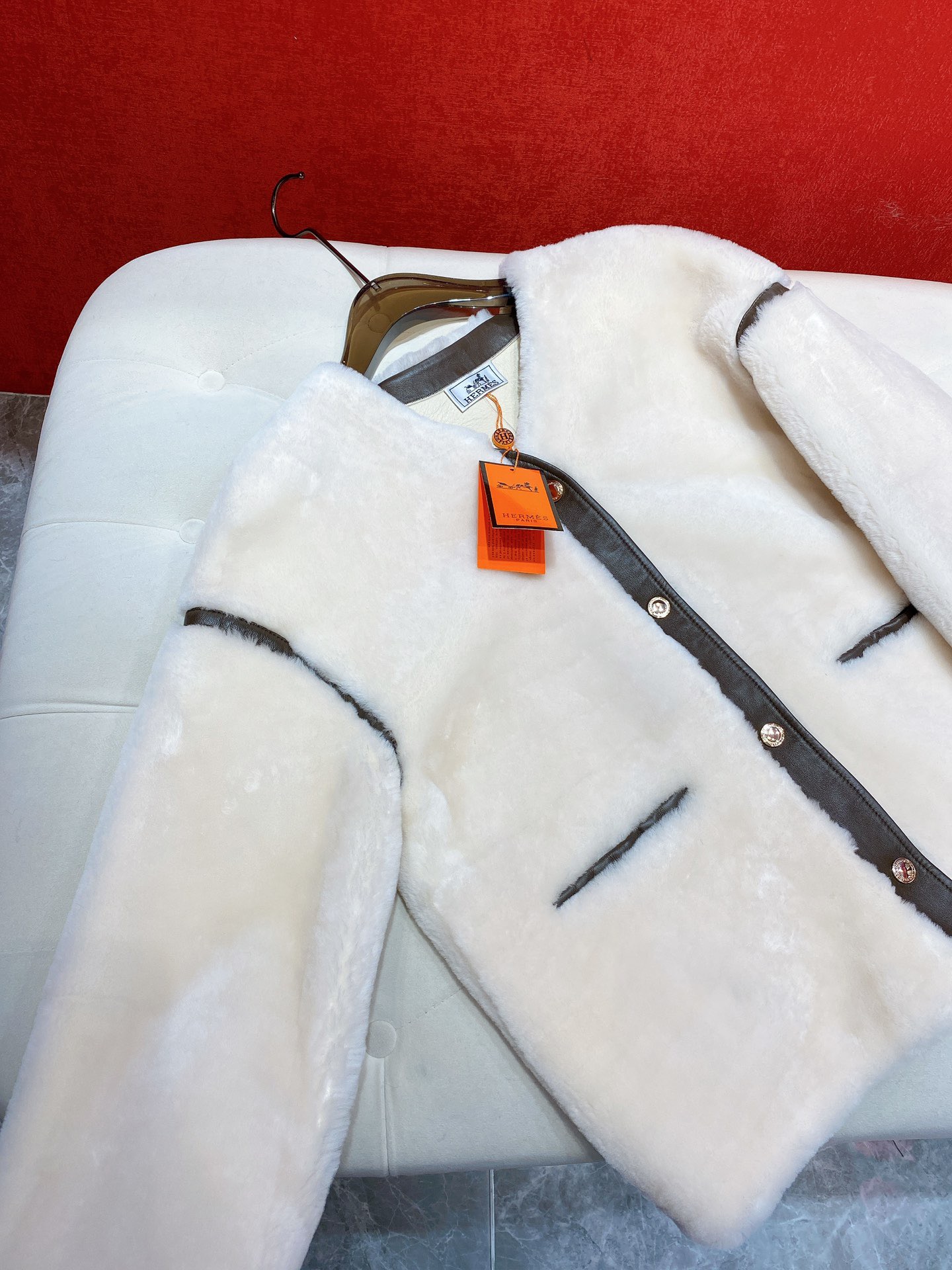 Hermes Short White Fur Coat – Paristore
